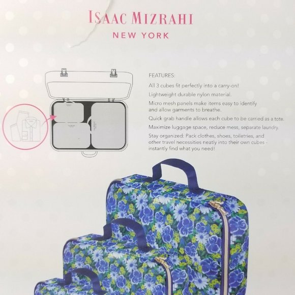 Isaac Mizrahi | Bags | Isaac Mizrahi Travel Packing Cubes 3 Piece Set | Poshmark